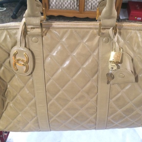 CHANEL | Bags | Rare Vintage Chanel Quilted Pvc Weekender | Poshmark